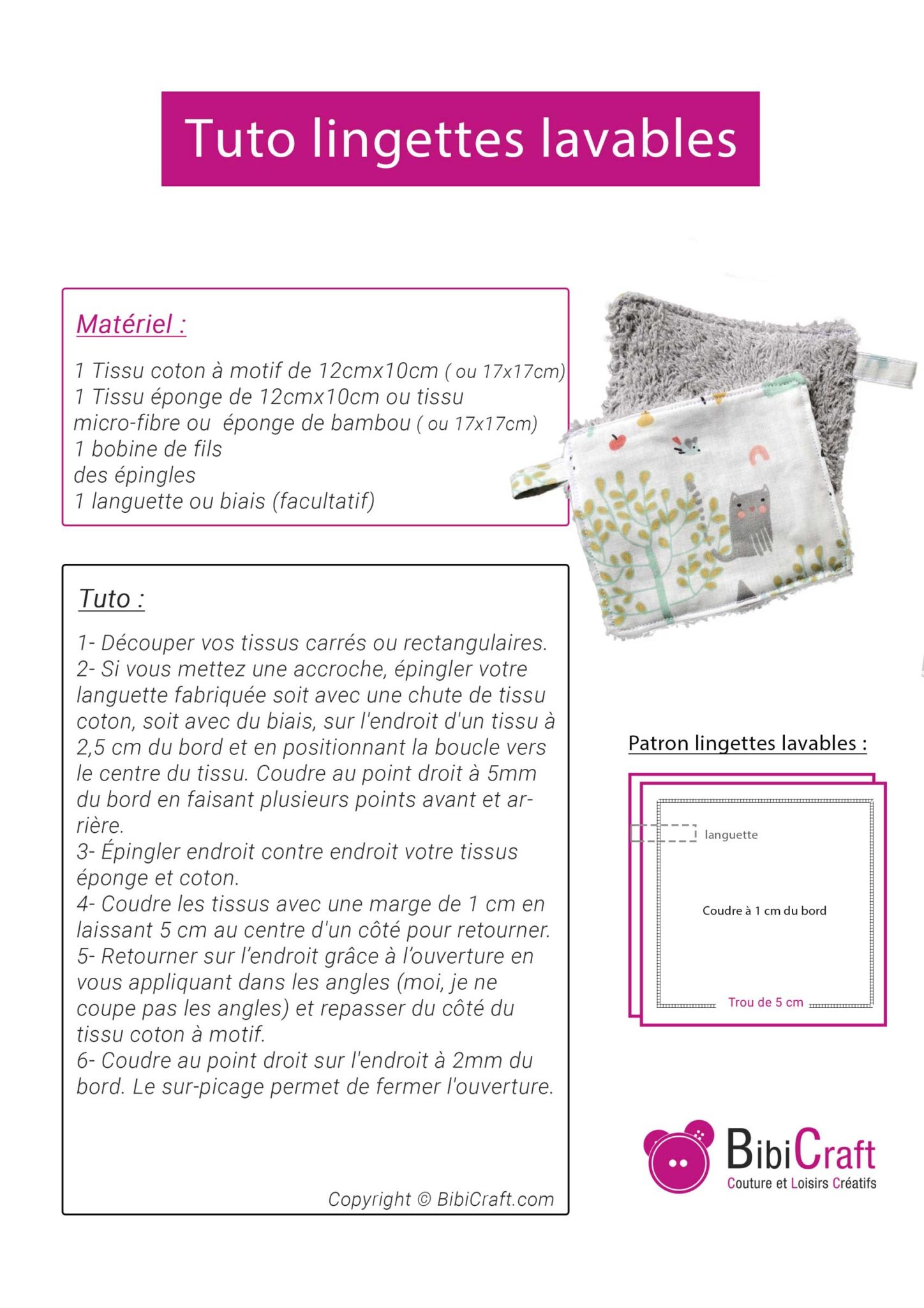 Coudre ses lingettes lavables | BibiCraft